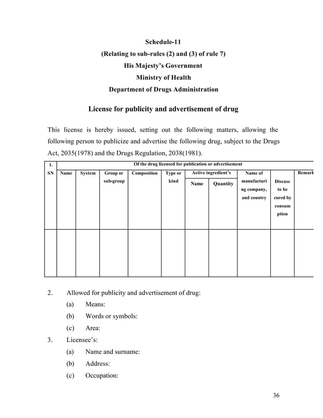 Drug registration regulation 2038 | PDF | Pharmaceutical Industry ...