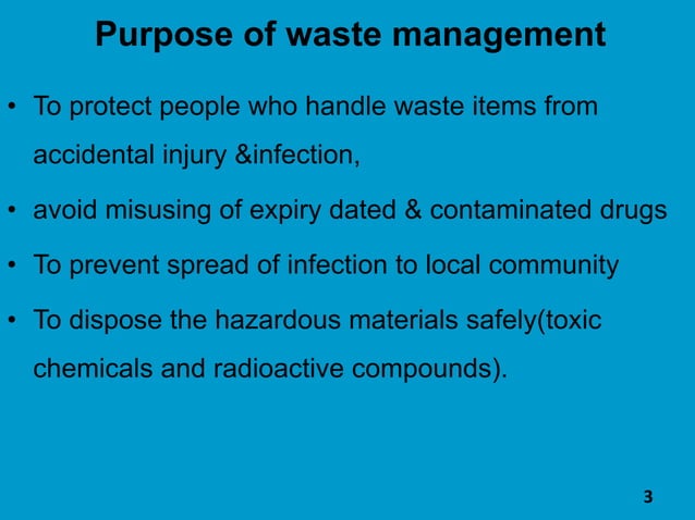 Hospital waste management. | PPT | Infectious Diseases | Diseases and ...