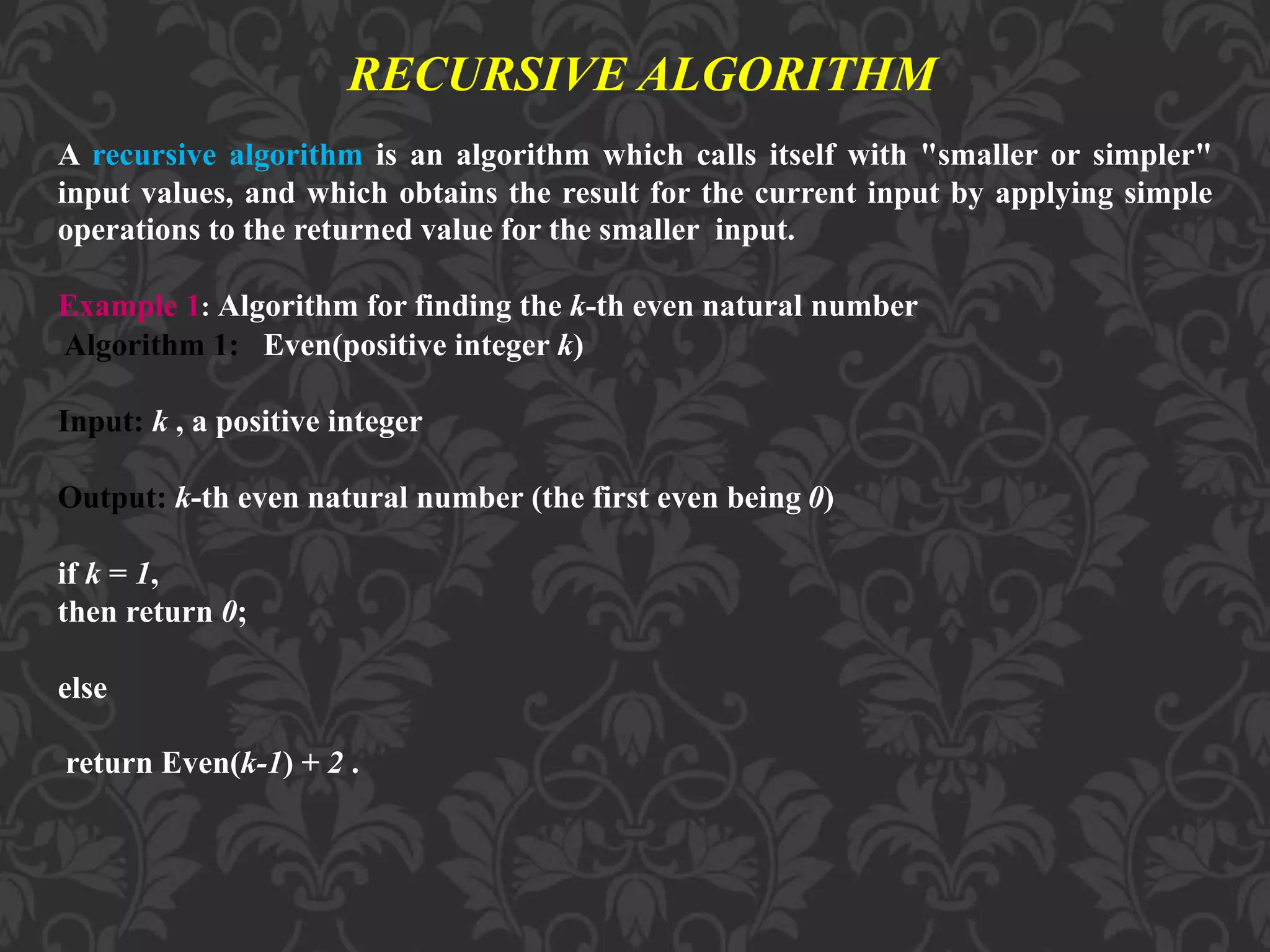 Recursion(Advanced data structure) | PPTX