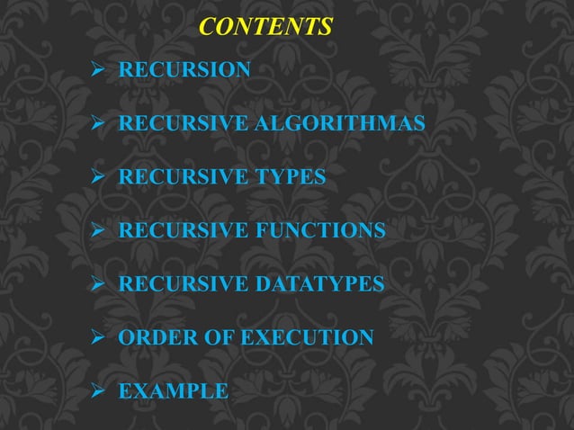 Recursion(Advanced data structure) | PPTX | Programming Languages | Computing