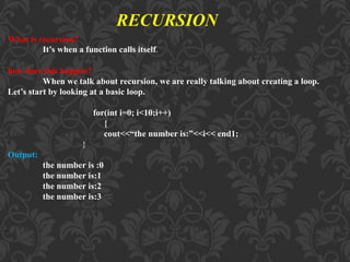 Recursion(Advanced data structure) | PPTX