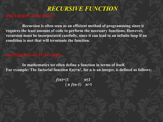 Recursion(Advanced data structure) | PPTX | Programming Languages | Computing
