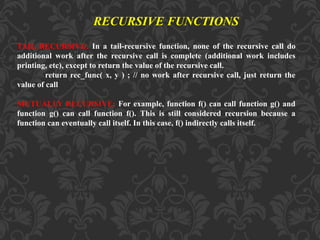 Recursion(Advanced data structure) | PPTX