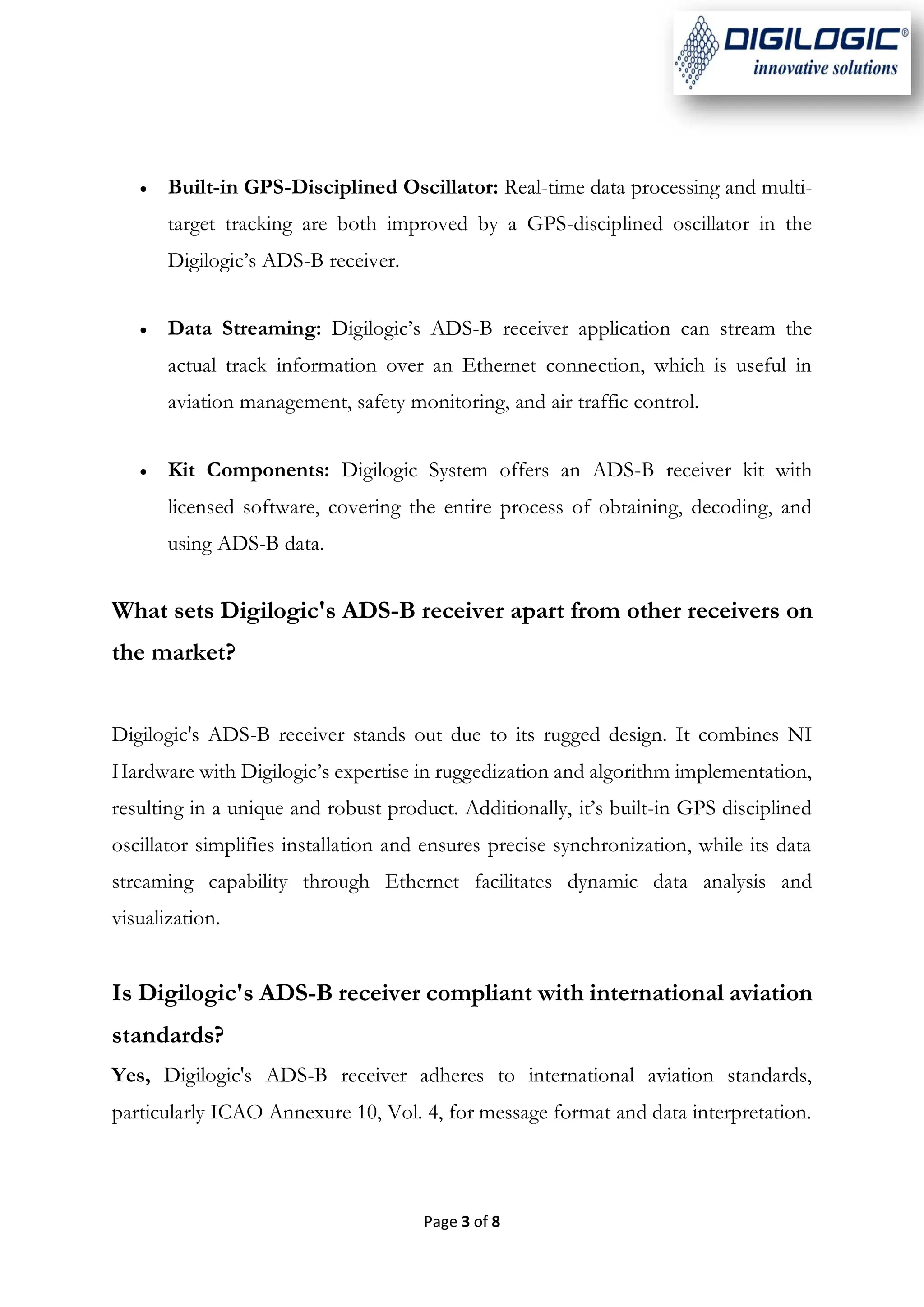 ADS-B Receiver from Digilogic Systems Pvt.Ltd ADS-B Receiver from Digilogic Systems Pvt.Ltd