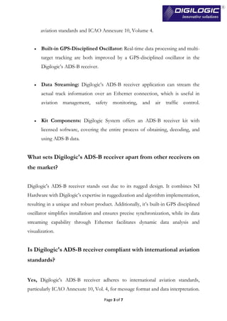 ADS-B Receiver from Digilogic Systems Pvt.Ltd. | PDF