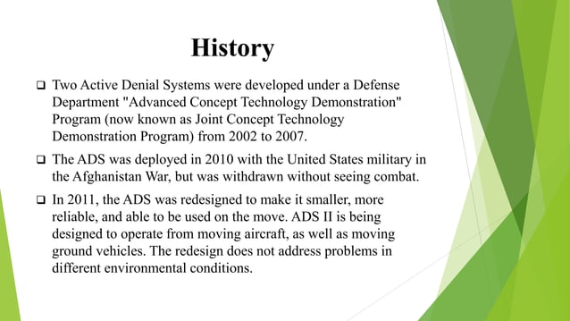 Active Denial System: Non-Lethal Weaponary | PPTX