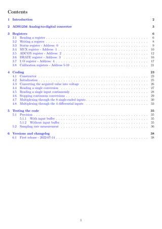 ADS1256 library documentation | PDF