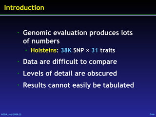 Visualization of Results from Genomic Predictions | PPT