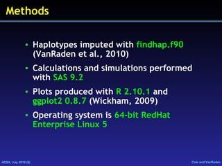 Use of Haplotypes to Predict Selection Limits and Mendelian Sampling | PPT
