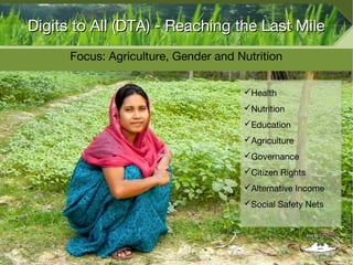 Digits to All - Gender Agriculture and Nutrition | PPT