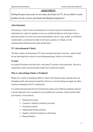 Ads Clutter | PDF | Advertising Industry | Industries
