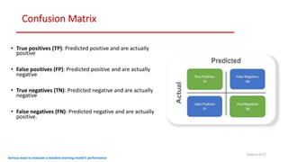 Ways to evaluate a machine learning model’s performance | PDF