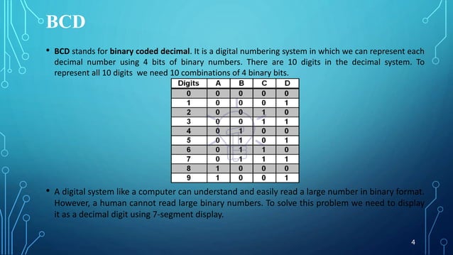 "BCD TO 7 SEGMENT DISPLAY DECODER" | PPTX | Computer Peripherals | Computing