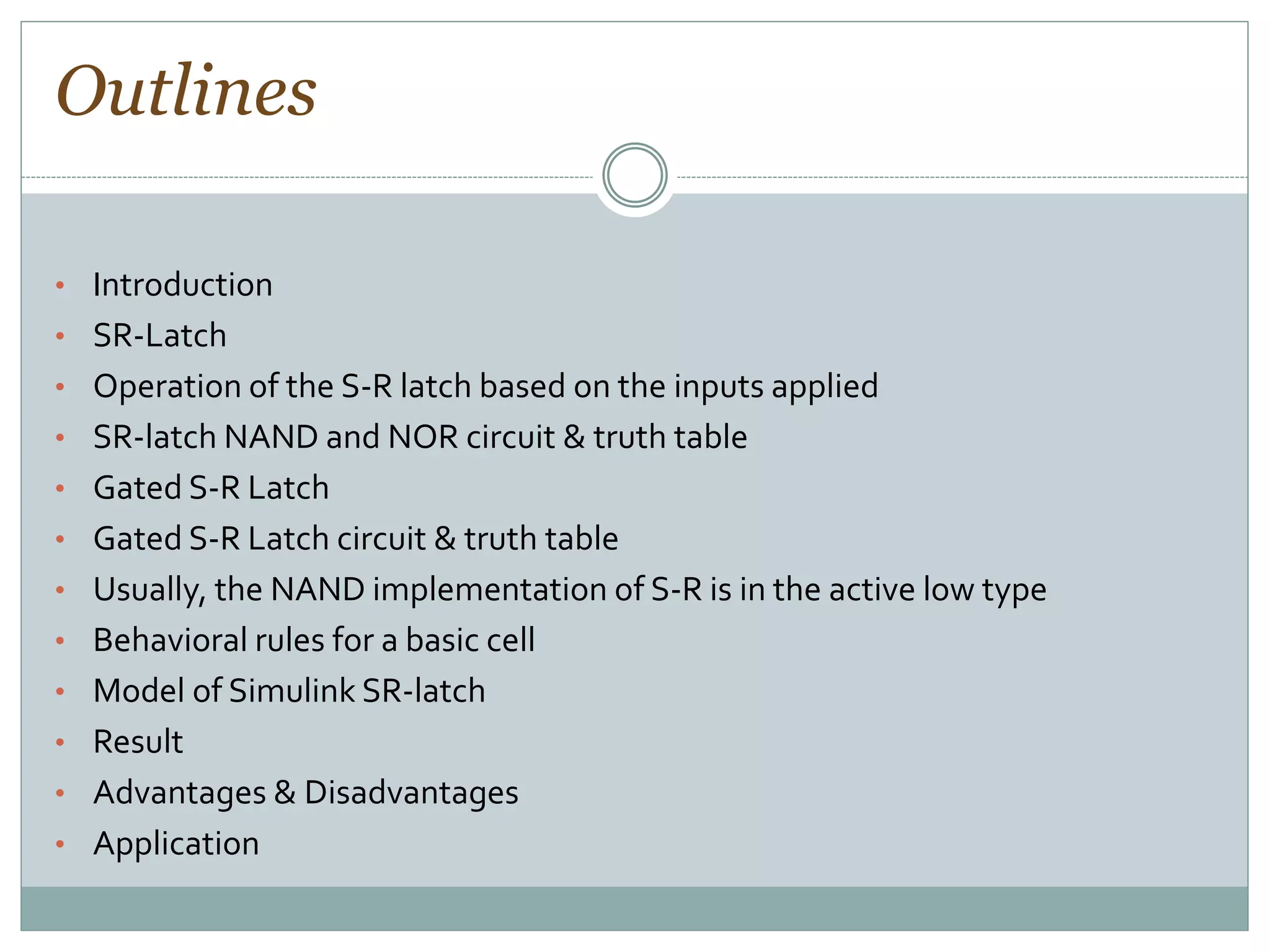 CLOCKED RESET DOMINANT SR-LATCH | PDF