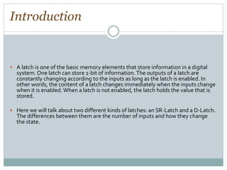 CLOCKED RESET DOMINANT SR-LATCH | PDF