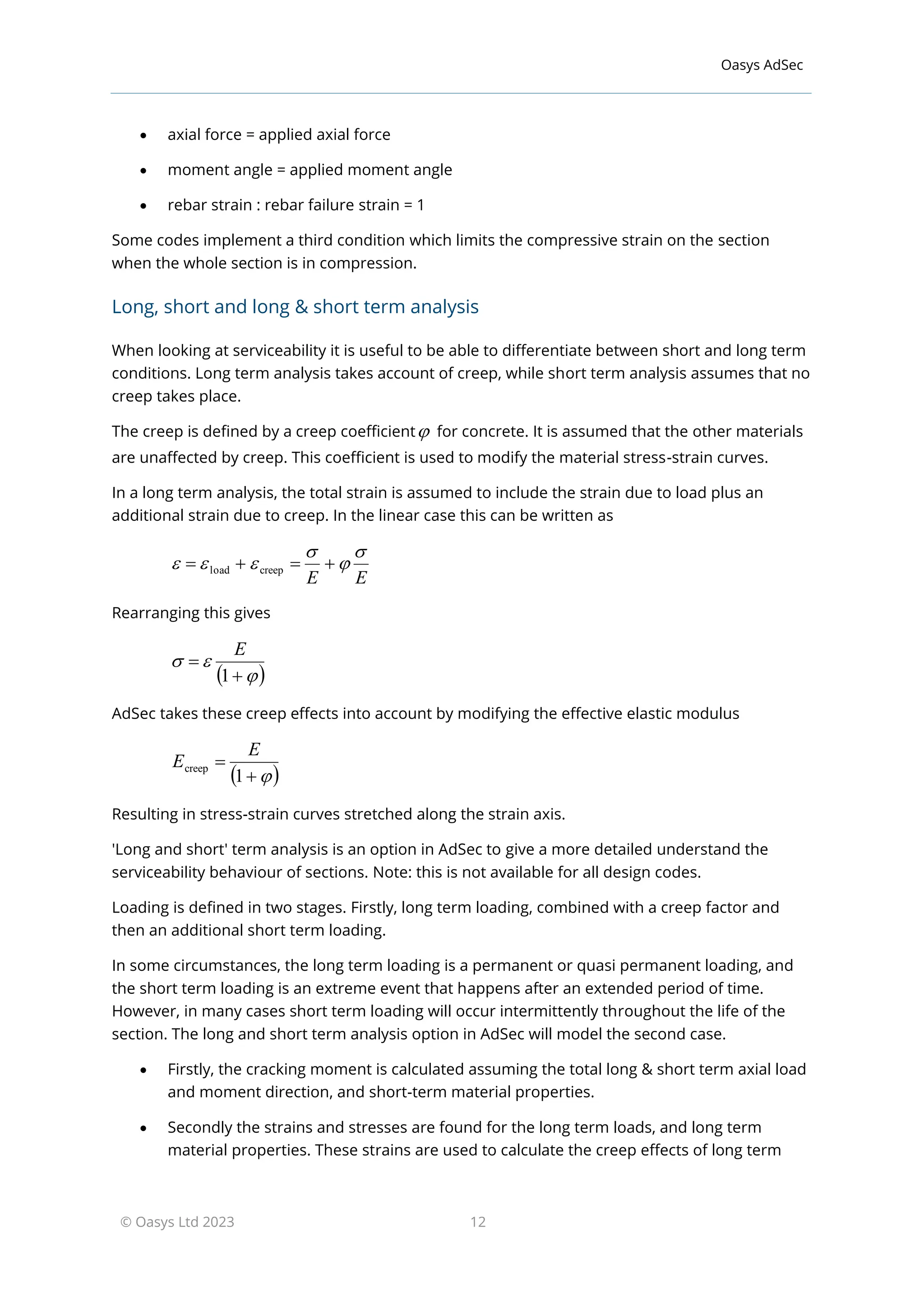 AdSec Theory Manual oasys software Eurocode | PDF