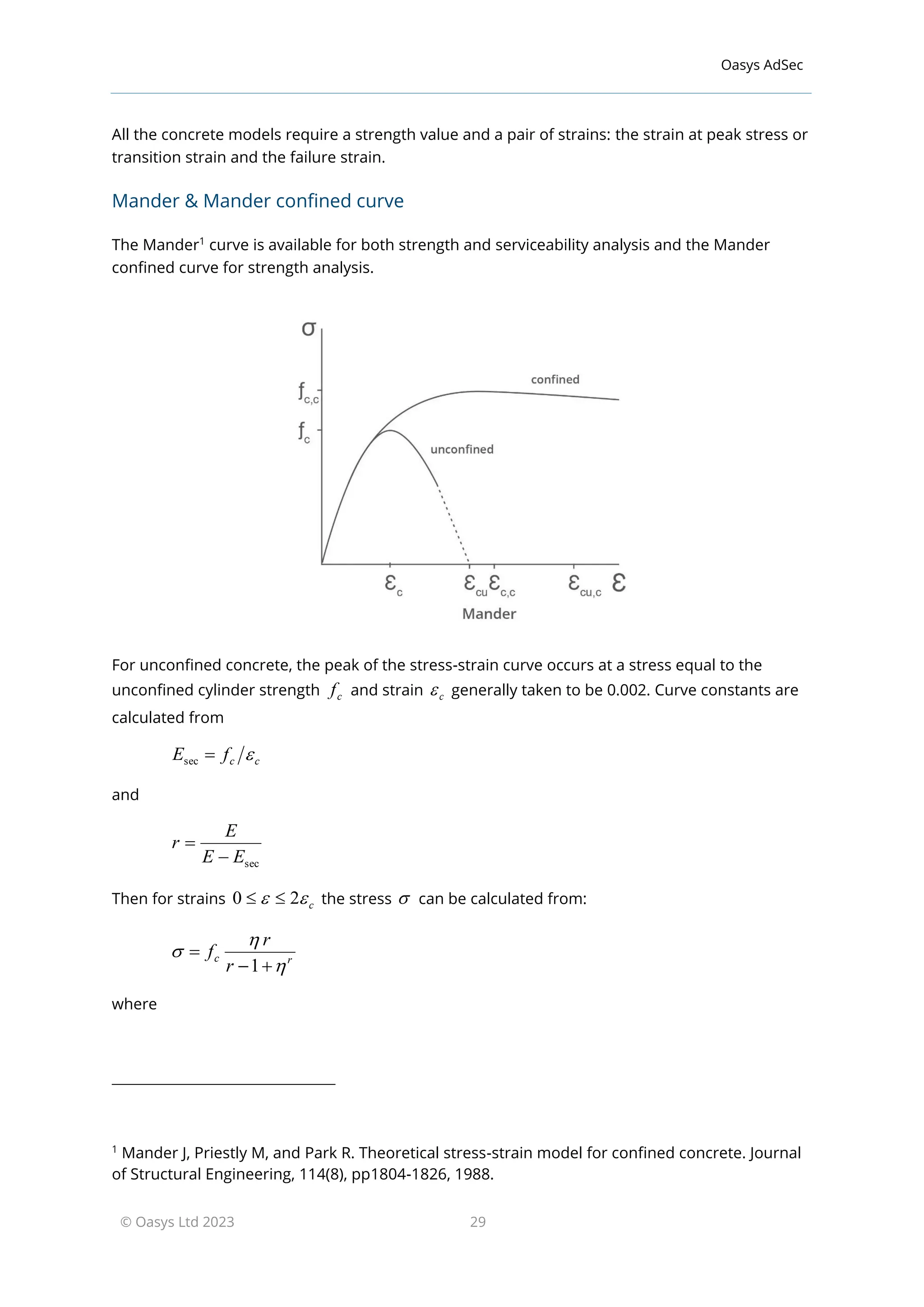 AdSec Theory Manual oasys software Eurocode | PDF