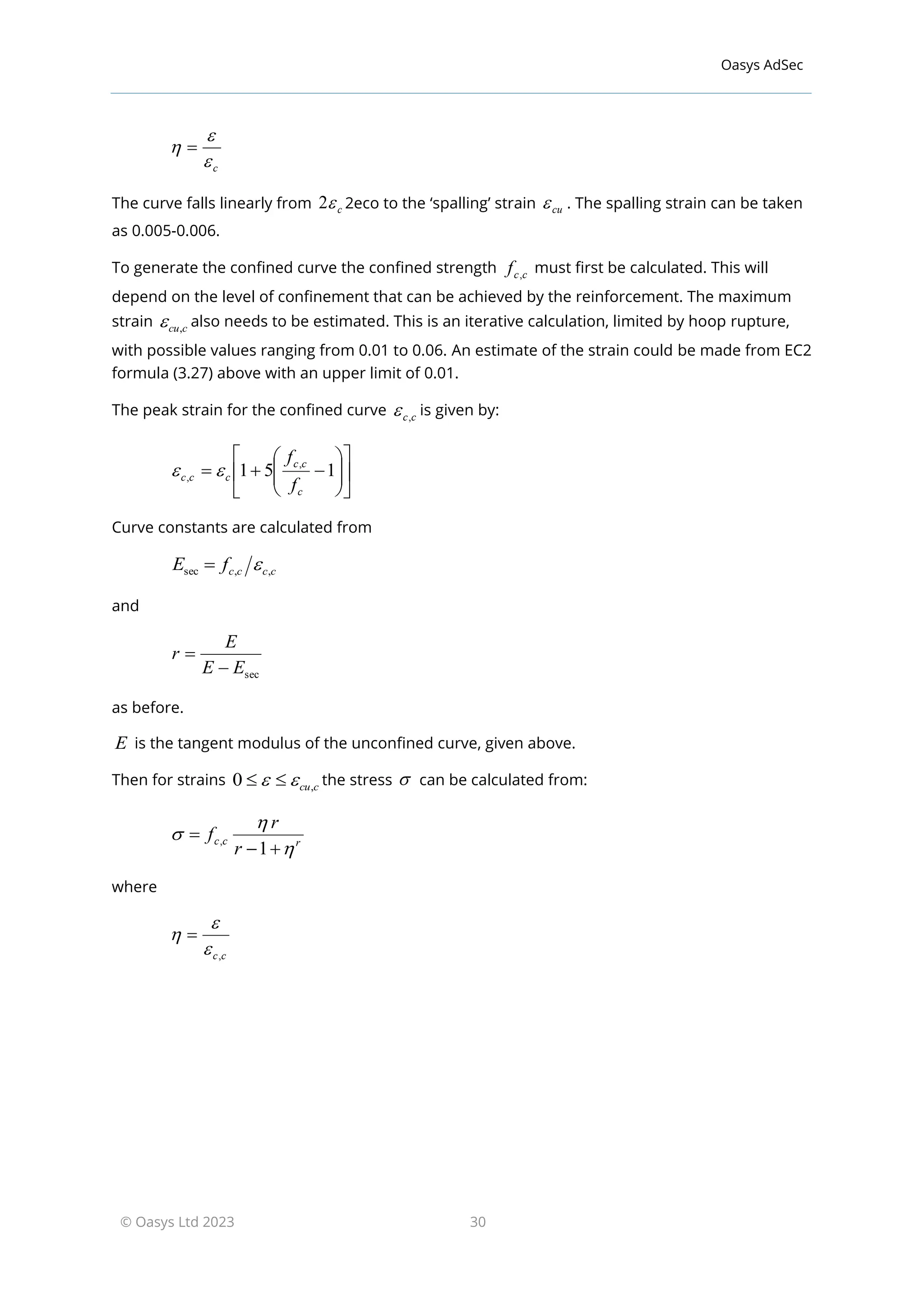 AdSec Theory Manual oasys software Eurocode | PDF