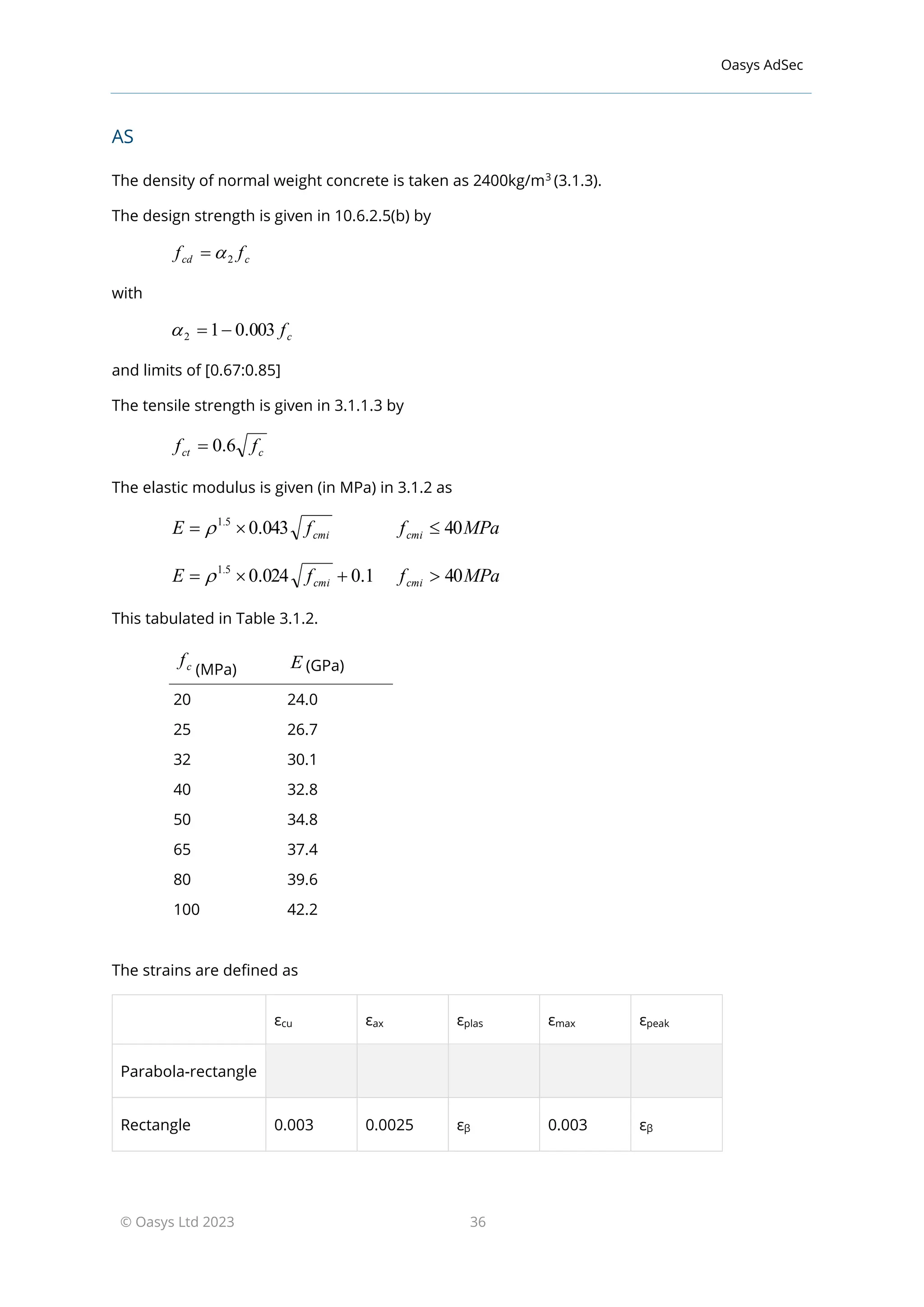 AdSec Theory Manual oasys software Eurocode | PDF