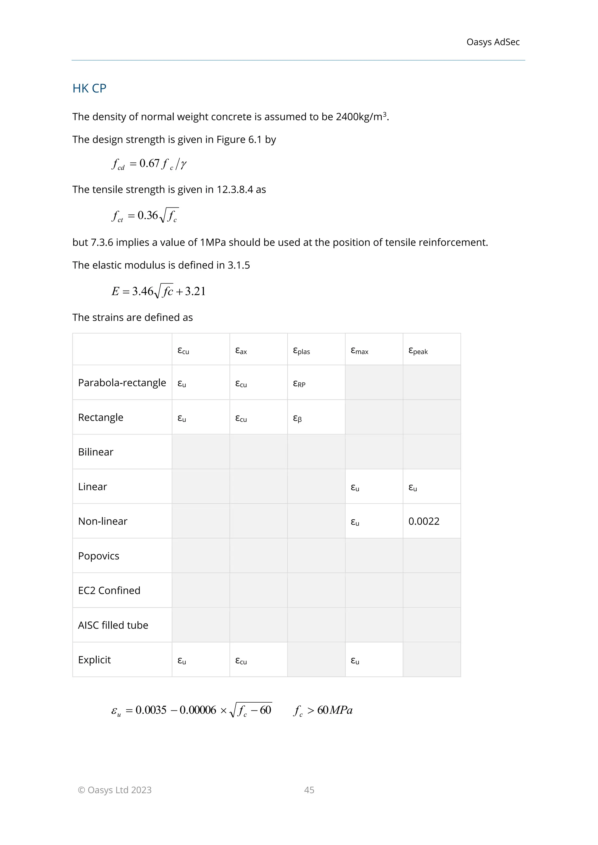 AdSec Theory Manual oasys software Eurocode | PDF