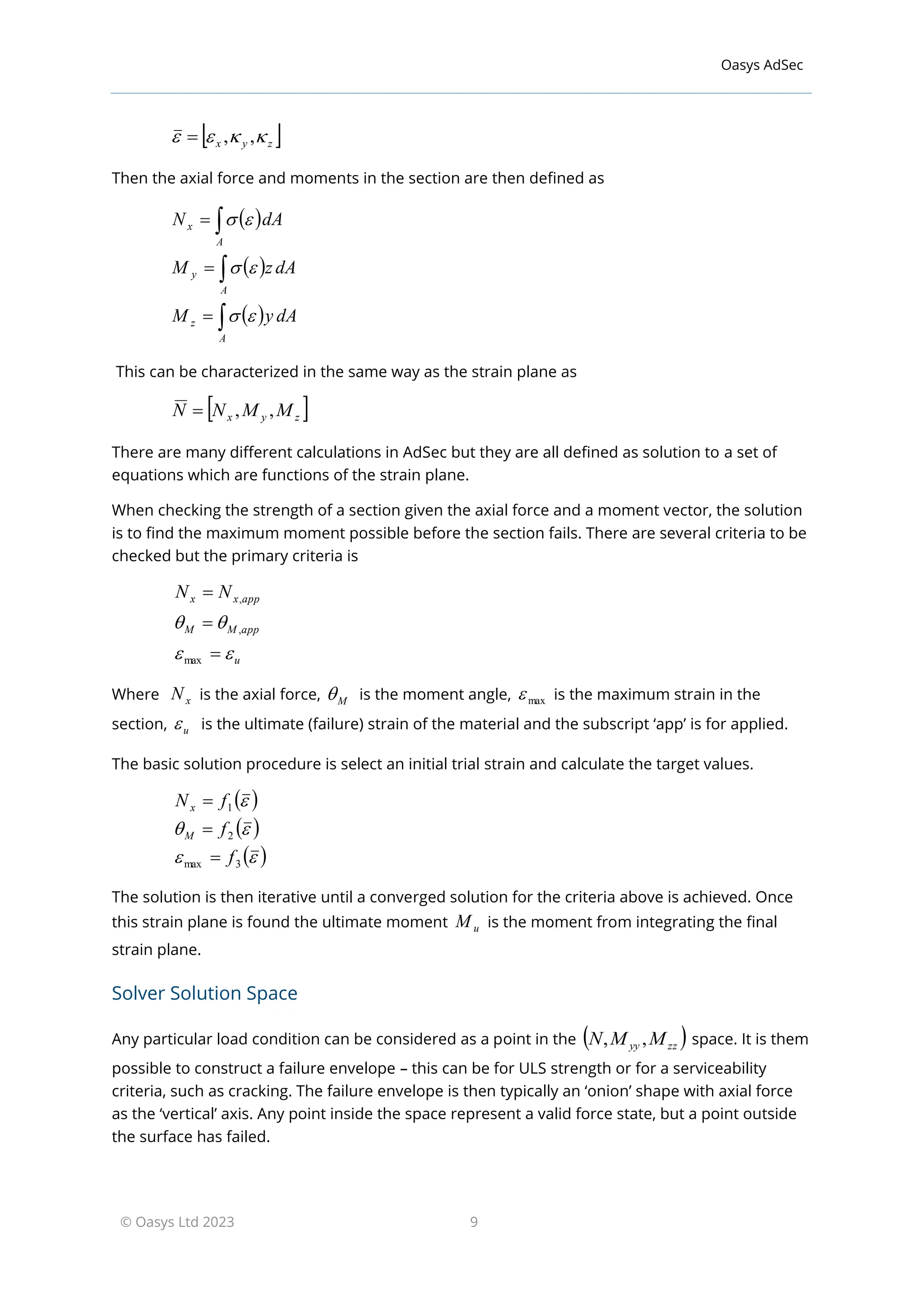 AdSec Theory Manual oasys software Eurocode | PDF