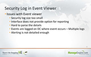 Active Directory security and compliance: Comprehensive reporting for ...