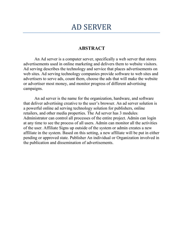Ad server in PHP and Mysql | PDF