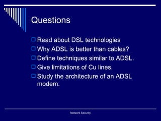 Adsl | PPT | Computer Networking | Computing