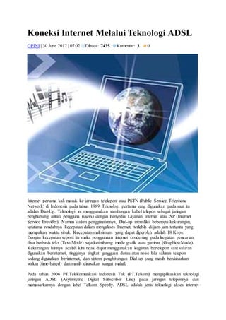Adsl dan pstn | PDF