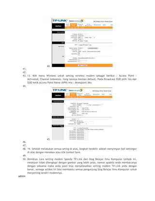 Konfigurasi modem Adsl | PDF