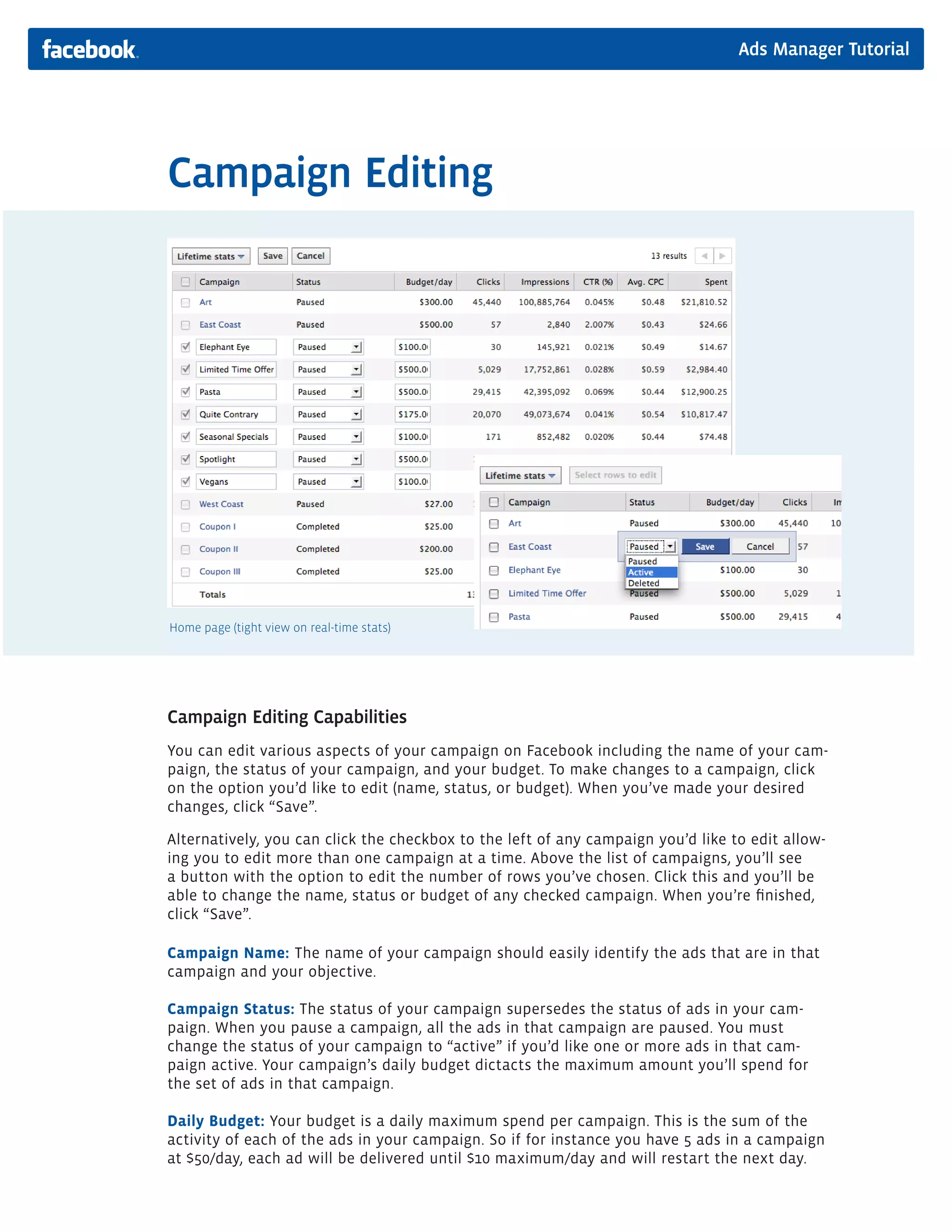 Facebook Ads Manager Tutorial | PDF