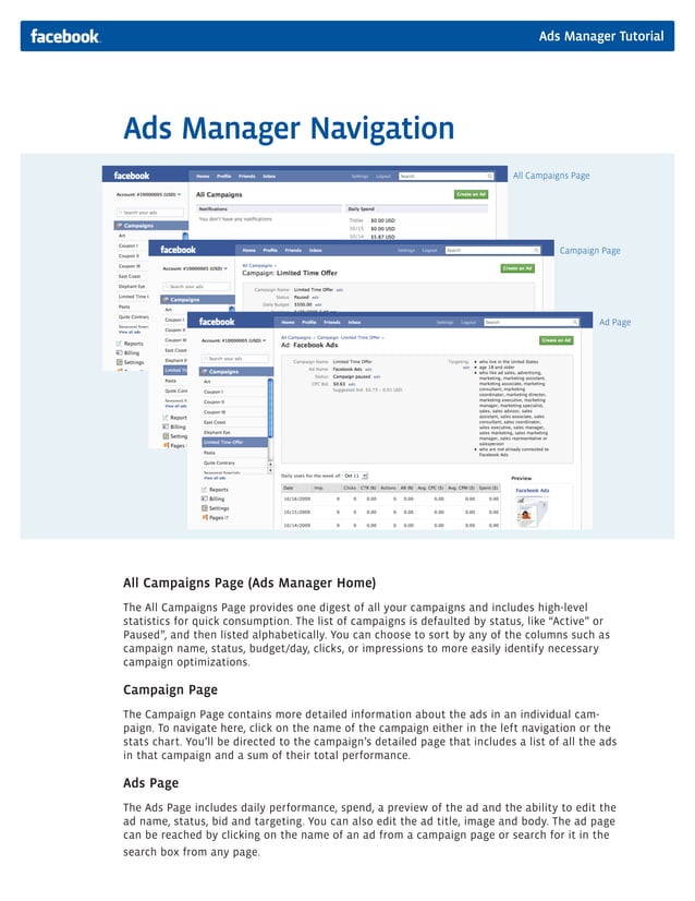 Facebook Ads Manager Tutorial | PDF