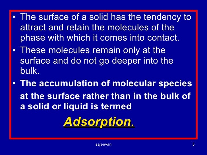 Adsorption Meaning