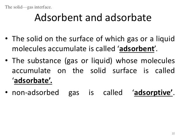 Adsorption Meaning