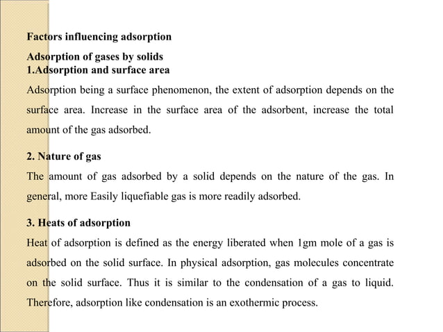 Adsorption | PPT | Physics | Science