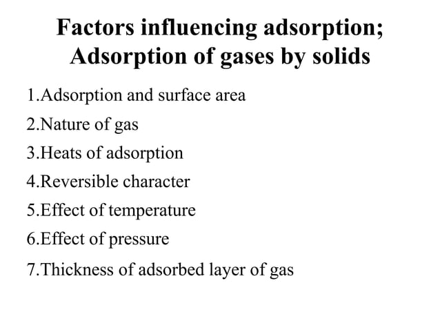 Adsorption | PPTX | Science