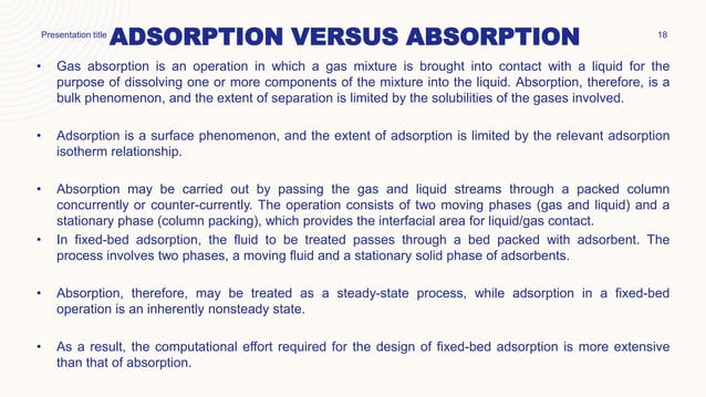 Adsorption (mass transfer operations 2) ppt | PPTX