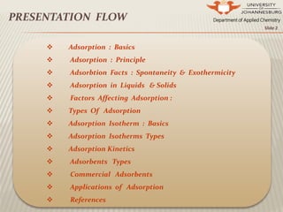 Adsorption presentation | PDF