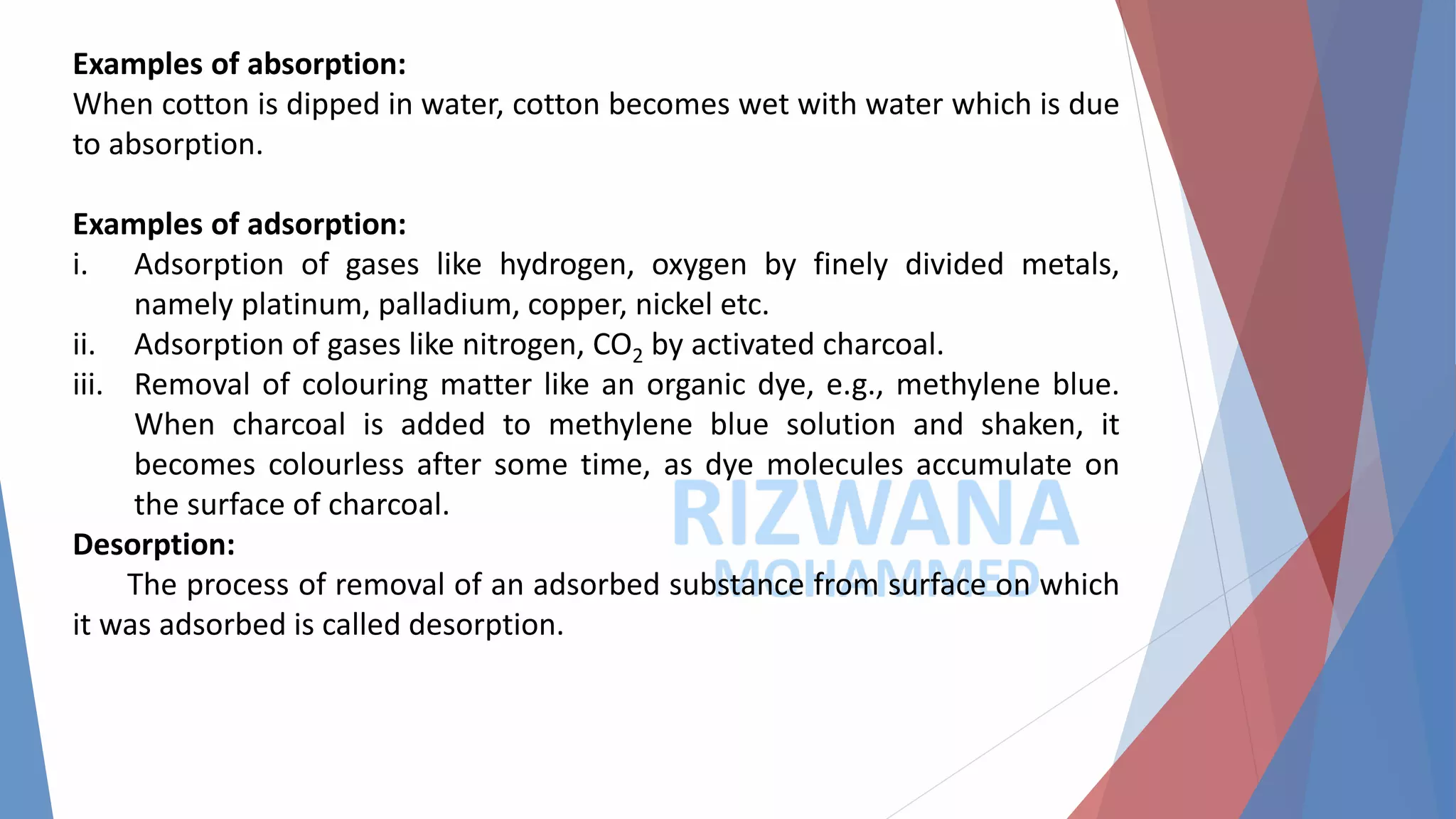 1st Lecture on Adsorption and Colloids | Chemistry Part II | 11th Std | PDF