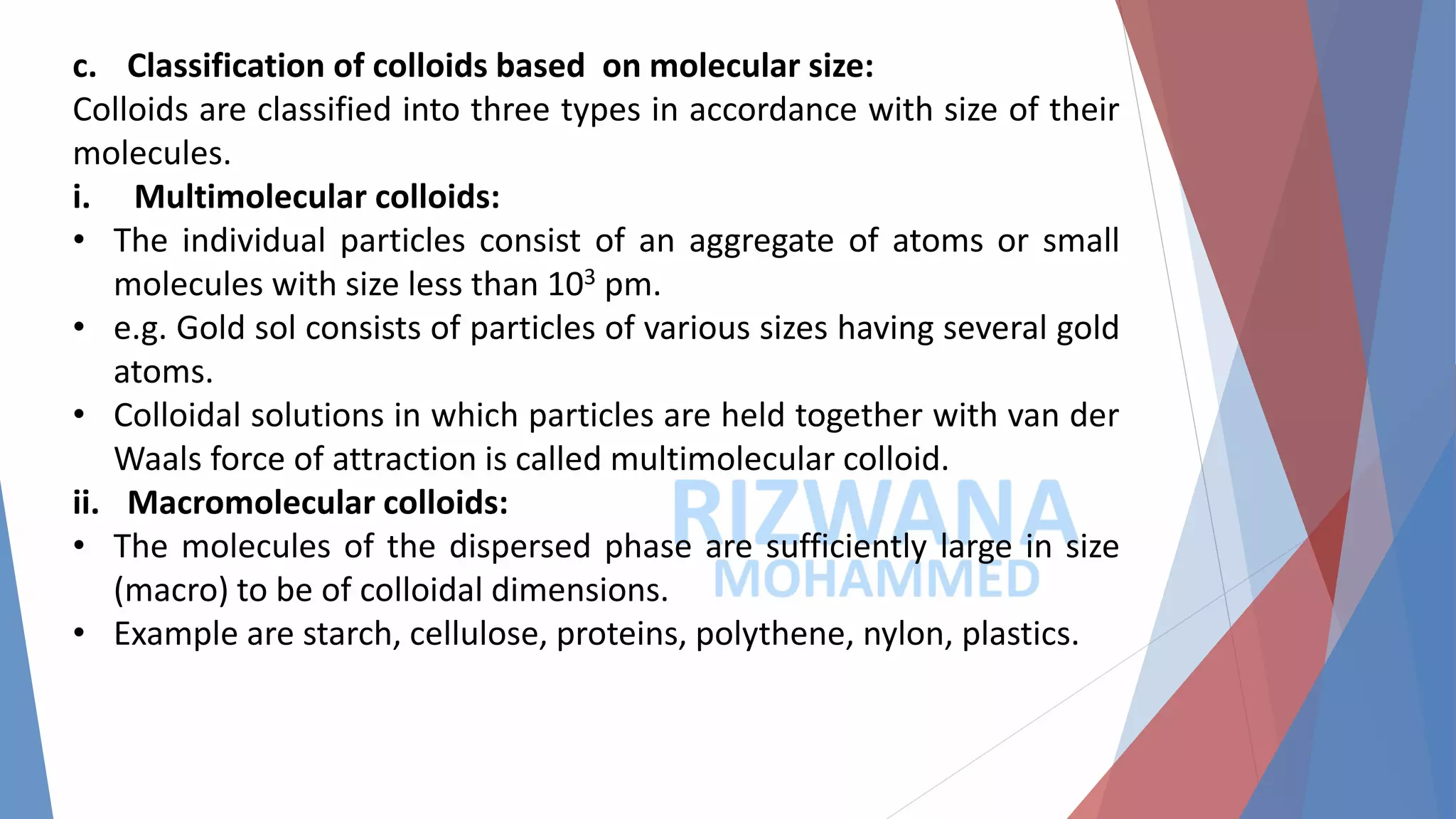 3rd Lecture on Adsorption and Colloids | Chemistry Part II | 11th Std | PDF