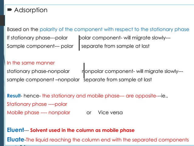 Adsorption and partition column chromatography.pptx | Chemistry | Science