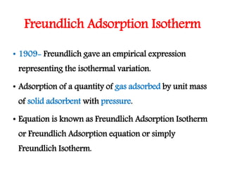 Adsorption isotherms | PPTX