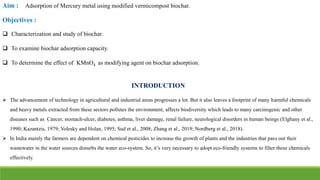 Adsorption of mercury metal using modified vermicompost biochar | PPT