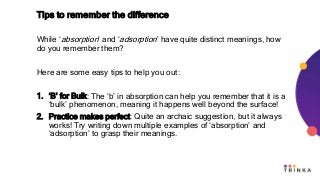 Adsorption Vs Absorption – Learn The Difference | PPTX