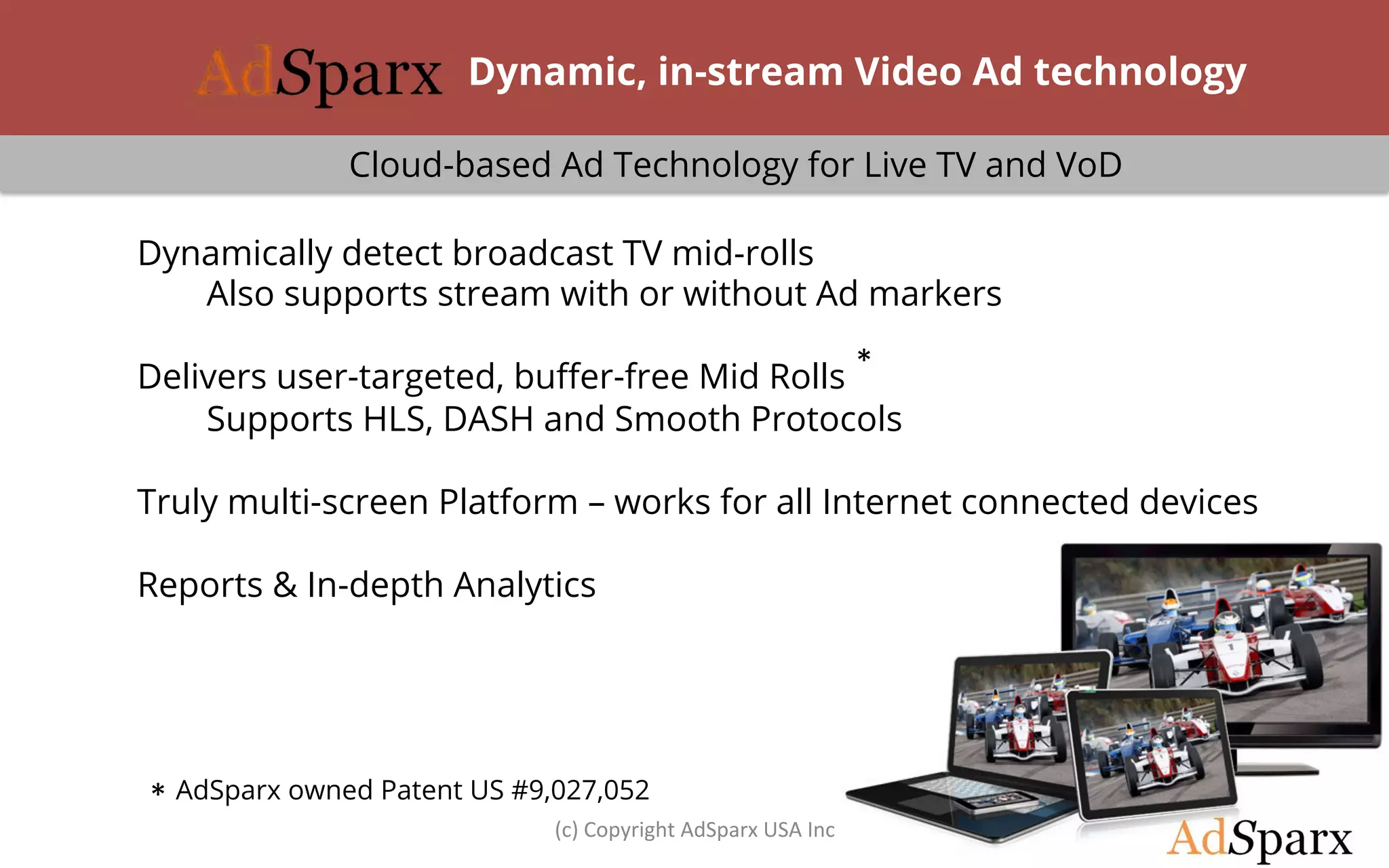 Introducing AdSparx Dynamic Ad Insertion Platform | PDF | Internet | Computing