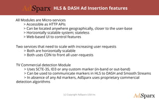 Introducing AdSparx Dynamic Ad Insertion Platform | PDF | Internet | Computing
