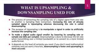 IMPLEMENTATION OF UPSAMPLING & DOWNSAMPLING | PPTX