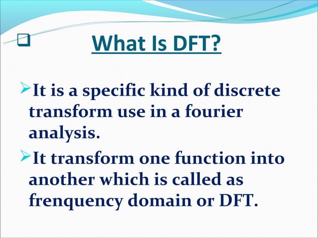 Use Of DFT In Power Spectral Estimation | PPT