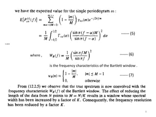 non parametric methods for power spectrum estimaton | PPTX