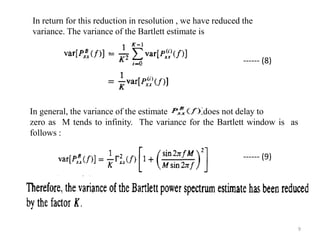 non parametric methods for power spectrum estimaton | PPTX